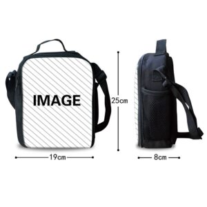 FOR U DESIGNS Sport Football Teens Schoolbag Backpack with Lunchbox Durable Pencil Box 3 Pieces