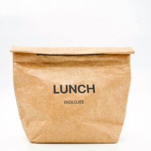 EKOLOJEE Insulated Paper Reusable Lunch Bag | Insulated Durable For Cold And Hot Food And Snacks | Insulated Canvas Lunch Bags, Brown Paper Bag | Classic Worthbuy Lunch Bag For Men & Women