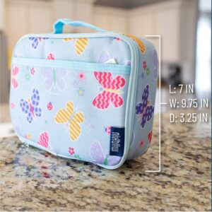 Wildkin 12 Inch Backpack Bundle with Insulated Lunch Box Bag (Butterfly Garden)