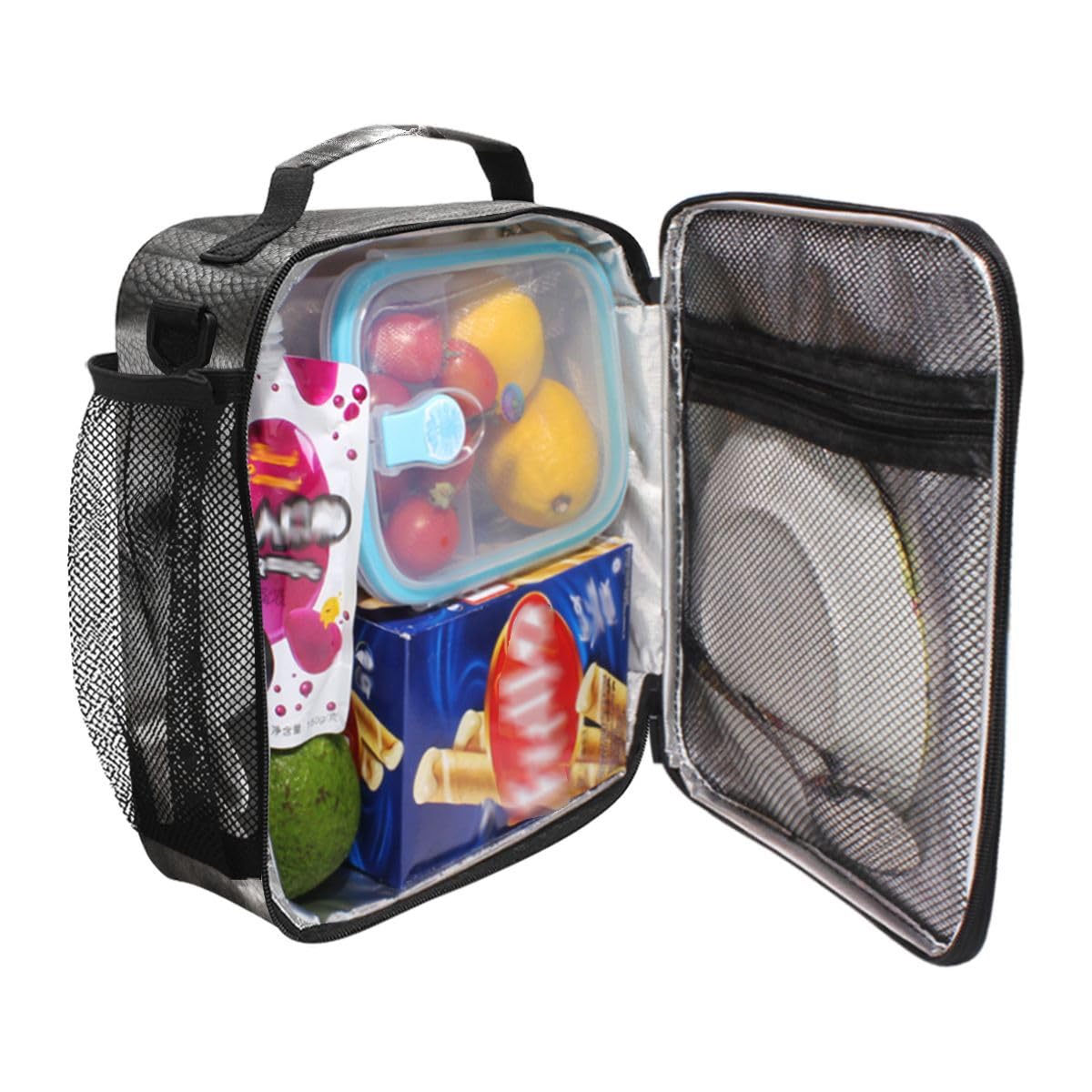 Kigai High Alert Rhino School Lunchbox for Boys Girls,Insulated Lunch Tote Bag with Adjustable Strap,Leakproof and Durable Lunch Cooler for Work Office