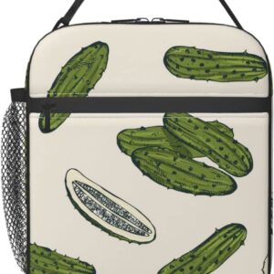 DICITNET Lunch Bag Pickle Cucumber Lunch Box Reusable Insulated Lunch Bag Ladies Men's Lunch Box Suitable for Camping Office School