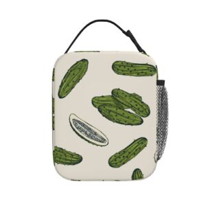 DICITNET Lunch Bag Pickle Cucumber Lunch Box Reusable Insulated Lunch Bag Ladies Men's Lunch Box Suitable for Camping Office School