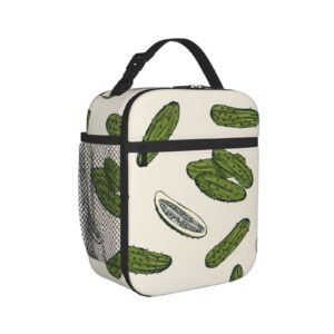 DICITNET Lunch Bag Pickle Cucumber Lunch Box Reusable Insulated Lunch Bag Ladies Men's Lunch Box Suitable for Camping Office School