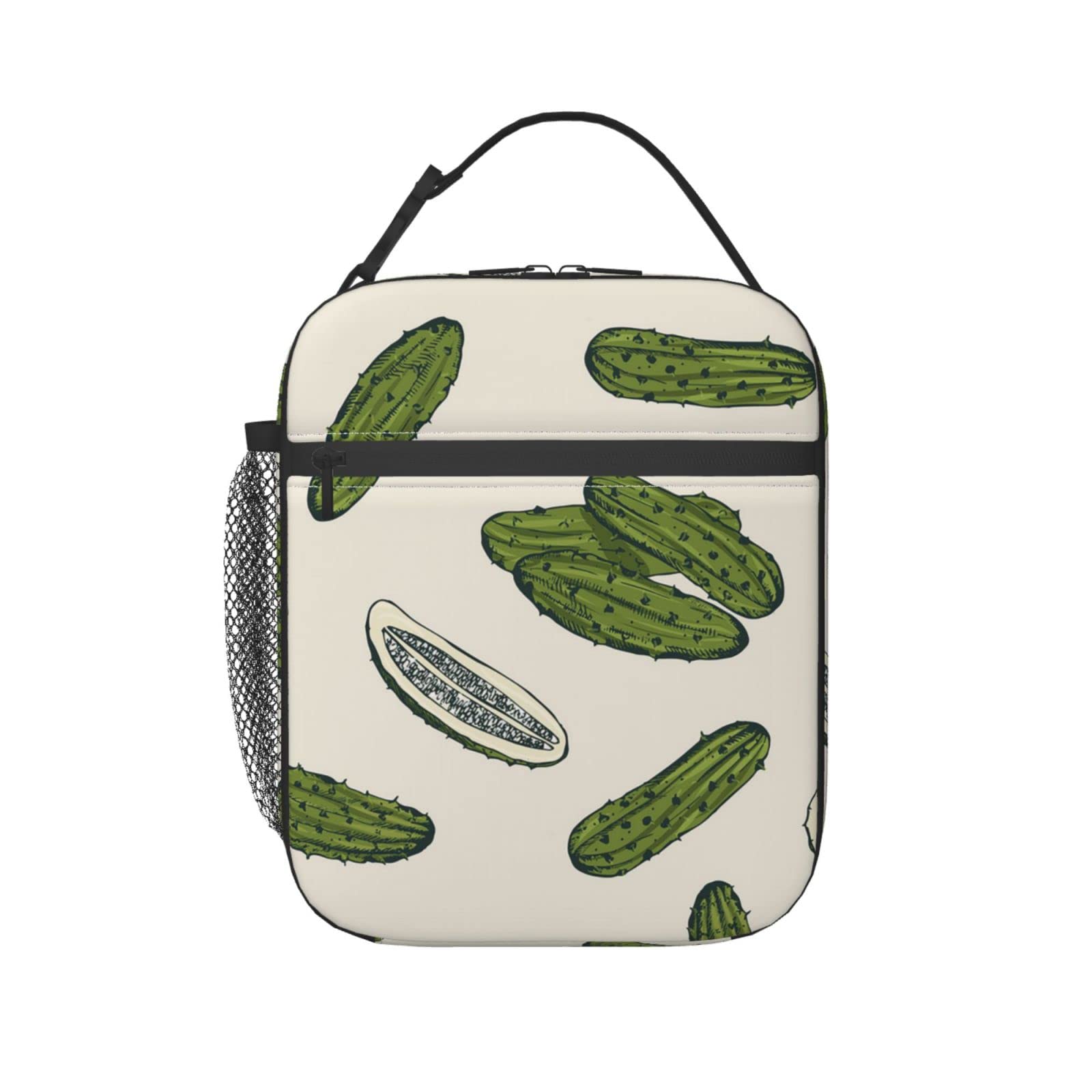 DICITNET Lunch Bag Pickle Cucumber Lunch Box Reusable Insulated Lunch Bag Ladies Men's Lunch Box Suitable for Camping Office School