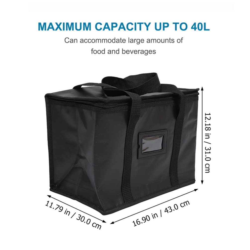 ULTECHNOVO Food Thermal Bag Insulated Grocery Bag 40L Food Bag Reusable Carrier Tote Bag Soft Cooler Bag Picnic Food Warmer Bag Hot and Cold Takeout Bag Camping Food Bag for Outdoor