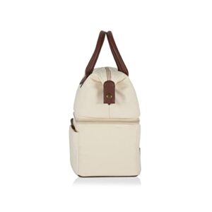 PICNIC TIME ONIVA - a brand - Urban Lunch Bag, Cooler Lunch Tote, Insulated Lunch Bag, (Beige with Brown Accents), 9.75 x 5.5 x 10.1