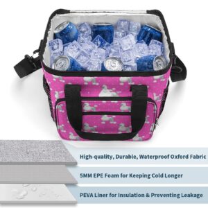 White Standart Poodle Cooler Bag Insulated Large Leakproof Portable Cooler/Thermal Pack Meal Tote for Adult Men Women