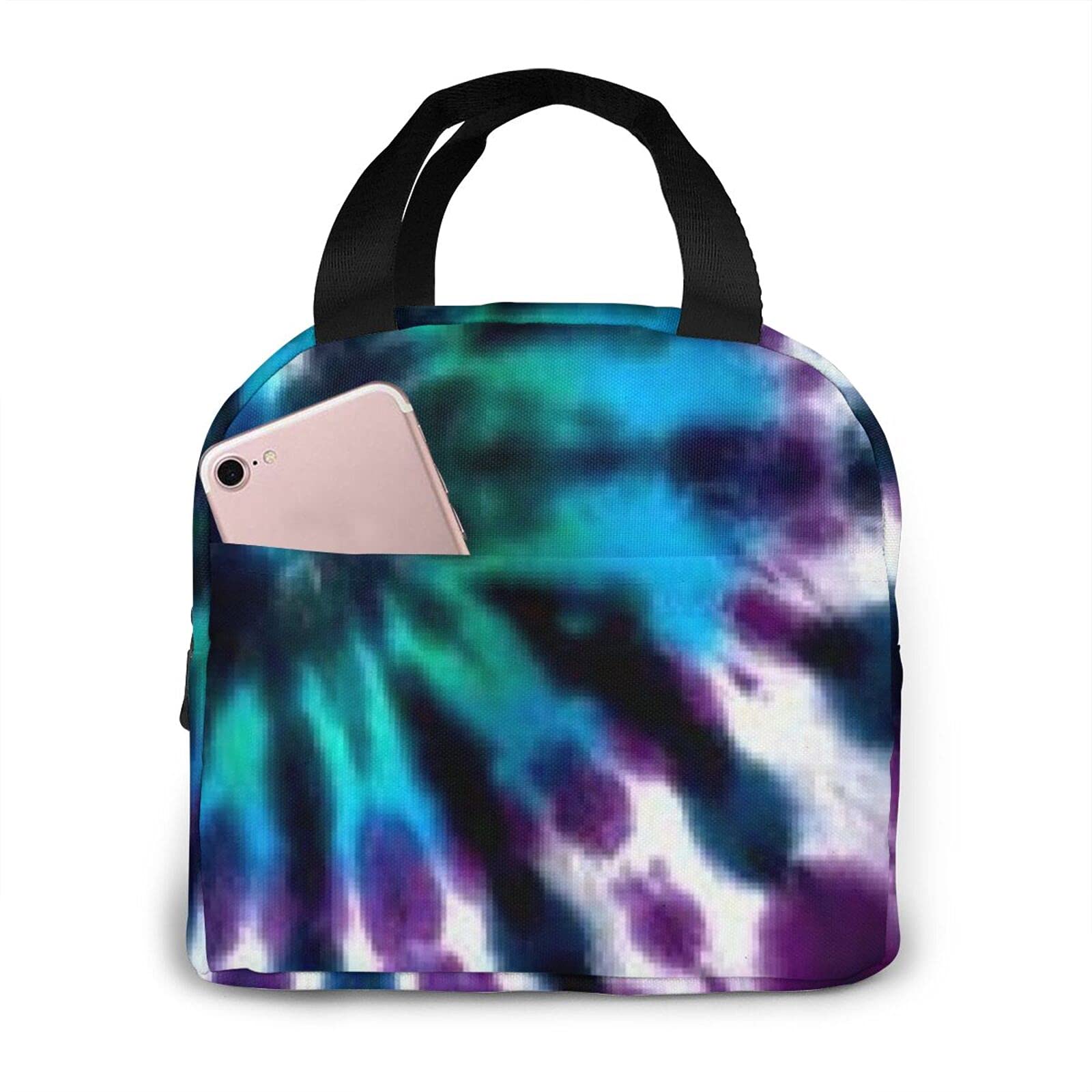 tianls Tie Dye Wallpaper Lunch Bag Tote Bag Lunch Bag for WomenMen Lunch Box Insulated Lunch Container, One Size