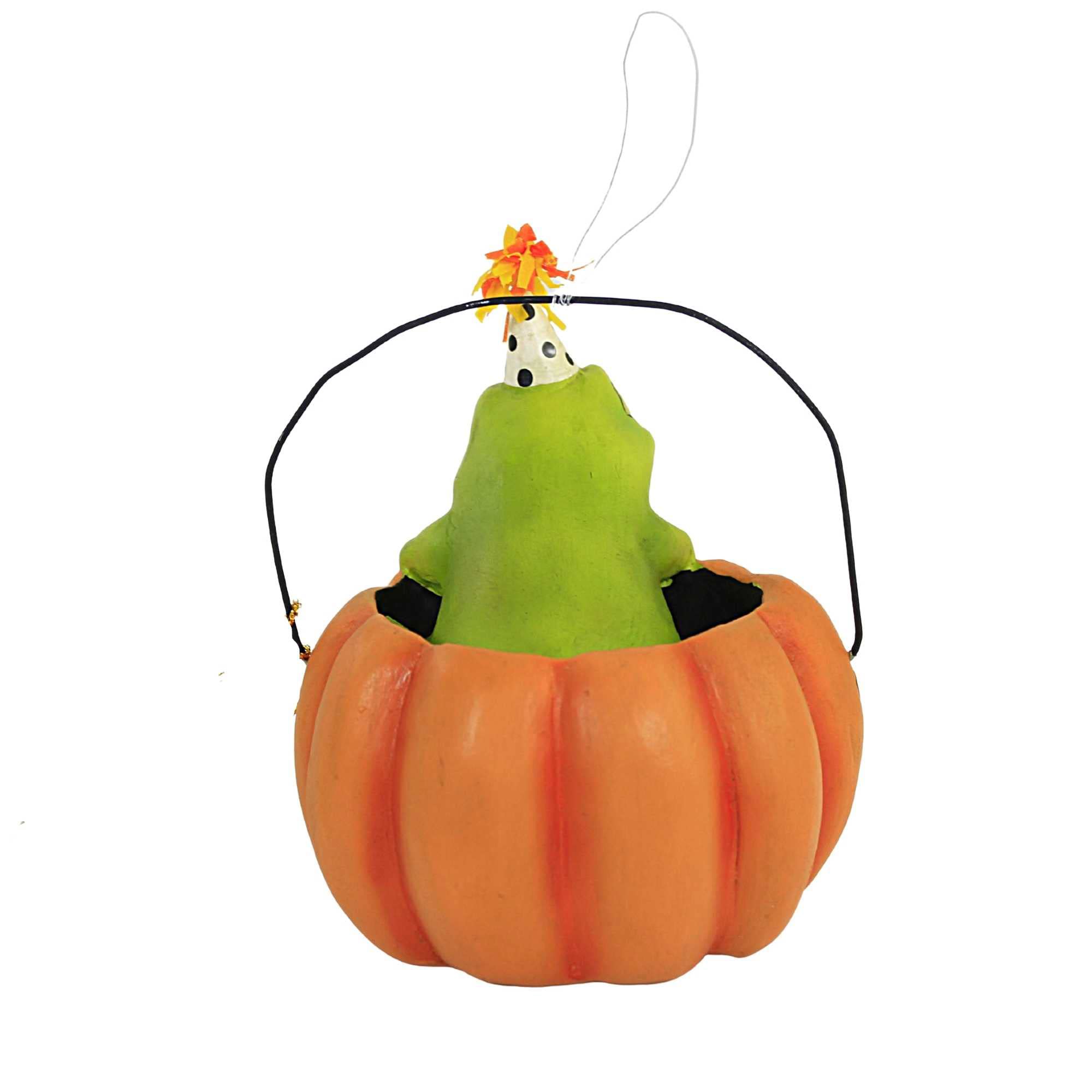 Bethany Lowe Party Frog in Pumpkin Ornament,TD1190