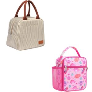 bagseri insulated lunch bag women - lunch bag for women men kids lunch box insulated - lunch box bag for girls bundle