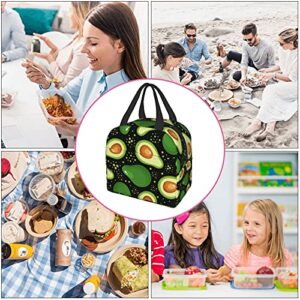 carati Avocado Fruit Lunch Bag, Oxford Cloth, Aluminum, Unisex, Waterproof, Reusable, 8x5 Inch