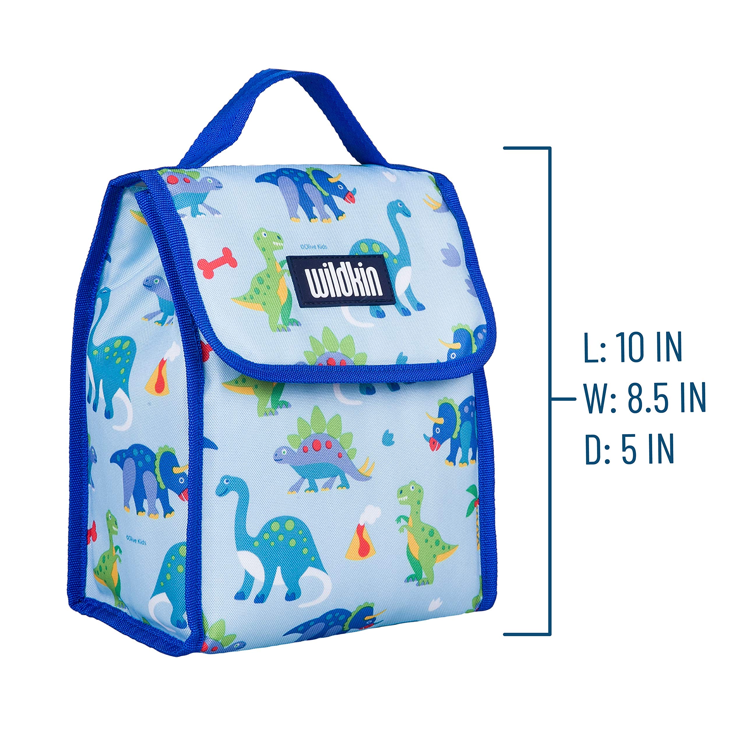 Wildkin 12 Inch Backpack Bundle with Insulated Lunch Bag (Dinosaur Land)