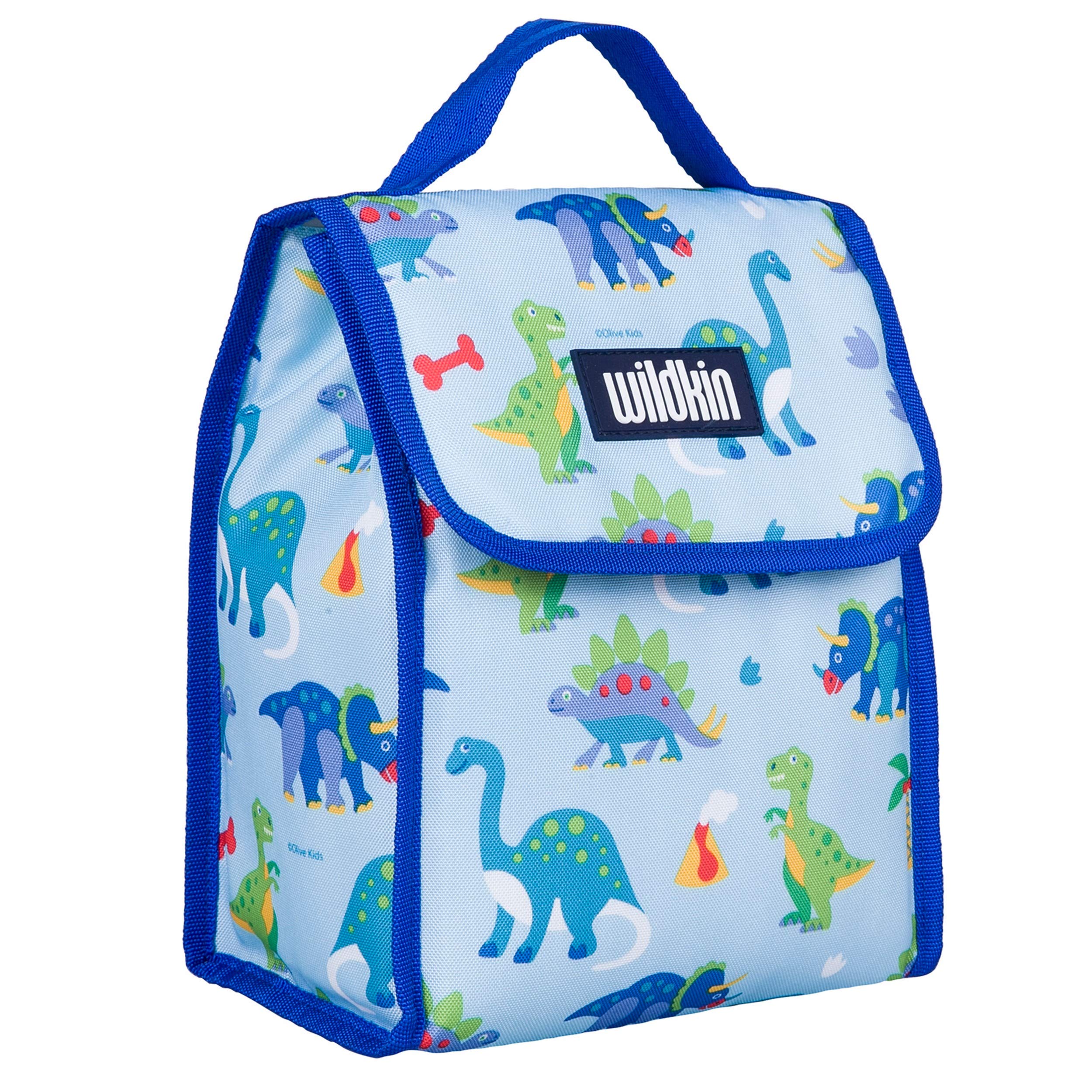 Wildkin 12 Inch Backpack Bundle with Insulated Lunch Bag (Dinosaur Land)