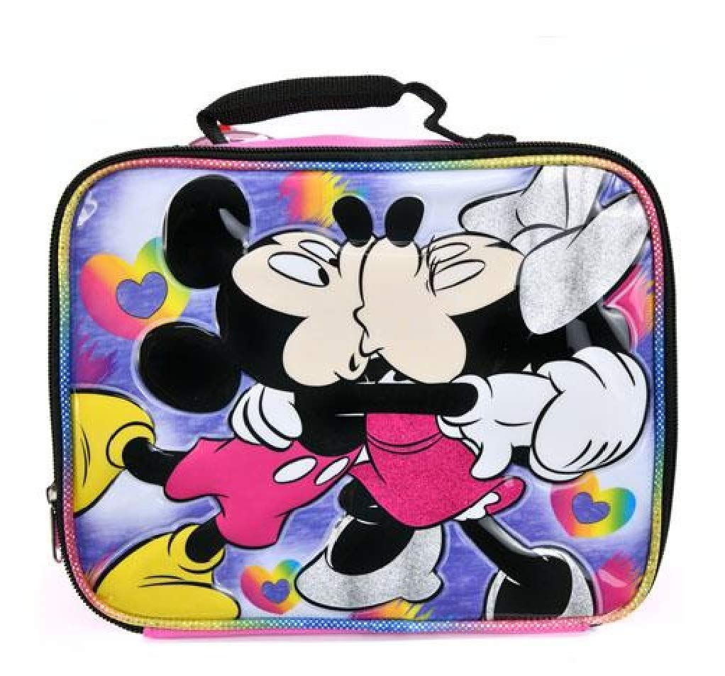 UPD Limited Mickey Mouse & Minnie Mouse Kiss Rectangle Lunch Bag, Small, Multicolor