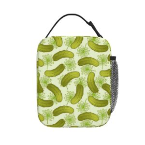 DICITNET Dill Pickles Lunch Box Reusable Insulated Lunch Bag Ladies Men's Lunch Box Suitable for Camping Office School