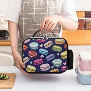 FunnyStar Assorted Macarons Macaroon Lunch Box Insulation And Cold Leather Meal Pack Dinner Tote Bag Container For Hiking Fishing Camping