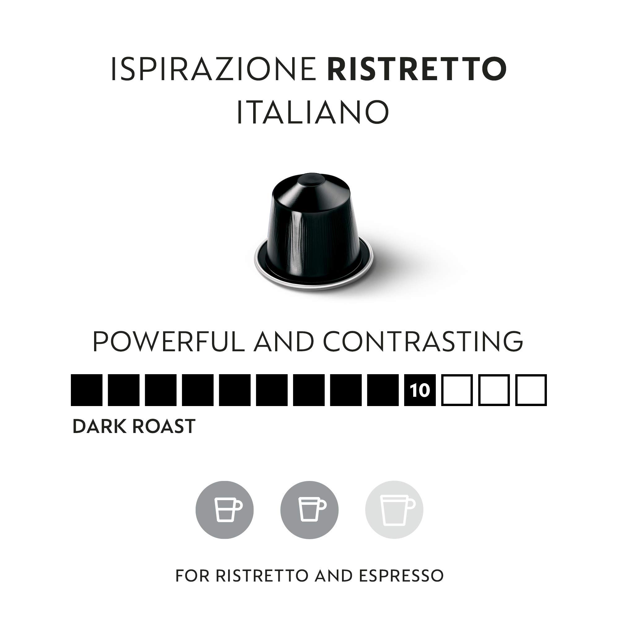 Nespresso Capsules OriginalLine, Ristretto Intenso, Dark Roast Coffee, Coffee Pods, Brews 1.35 Ounce (ORIGINALLINE ONLY), 10 Count (Pack of 5)