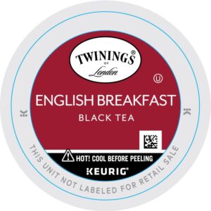 Twinings English Breakfast Tea K-Cup Pods for Keurig, Caffeinated, Smooth, Flavourful, Robust Black Tea, 24 Count (Pack of 1)