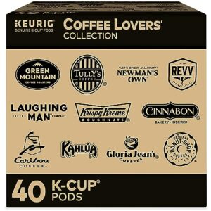 keurig coffee lovers' collection sampler pack, single-serve k-cup pods, compatible with all keurig 1.0/classic, 2.0 and k-café coffee makers, variety pack, 40 count