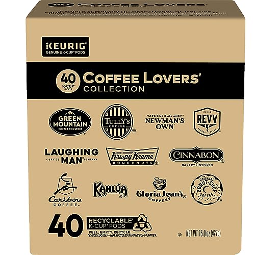 Keurig Coffee Lovers' Collection Sampler Pack, Single-Serve K-Cup Pods, Compatible with all Keurig 1.0/Classic, 2.0 and K-Café Coffee Makers, Variety Pack, 40 Count