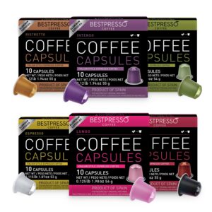 bestpresso coffee for nespresso originalline machine 120 pods certified genuine espresso variety pack, pods compatible with nespresso originalline