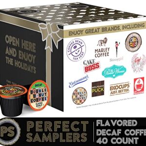 Flavored Decaf Coffee Pods Variety Pack, Great Mix of Decaffeinated Coffee Pods Compatible with all Keurig K Cups Brewers, 40 Count Bulk Pack