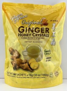 instant ginger honey crystals family value pack 60 sachets 18g per sachets (total 38oz/ 1080g) by prince of peace