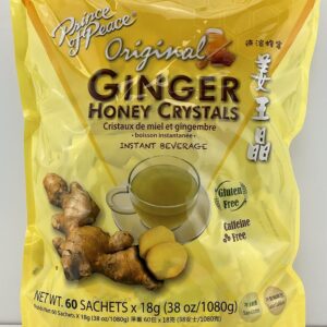 Instant Ginger Honey Crystals Family Value Pack 60 Sachets 18g per Sachets (Total 38oz/ 1080g) By Prince of Peace