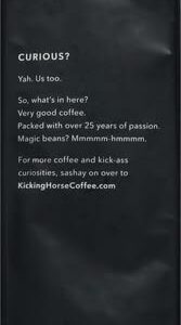 Kicking Horse Coffee, Decaf, Swiss Water Process, Dark Roast, Whole Bean, 10 Oz - Certified Organic, Fairtrade, Kosher Coffee