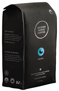 kicking horse coffee, swiss water process, whole bean, 2.2 pound - certified organic, fairtrade, kosher dark roast coffee, 35.2 ounce