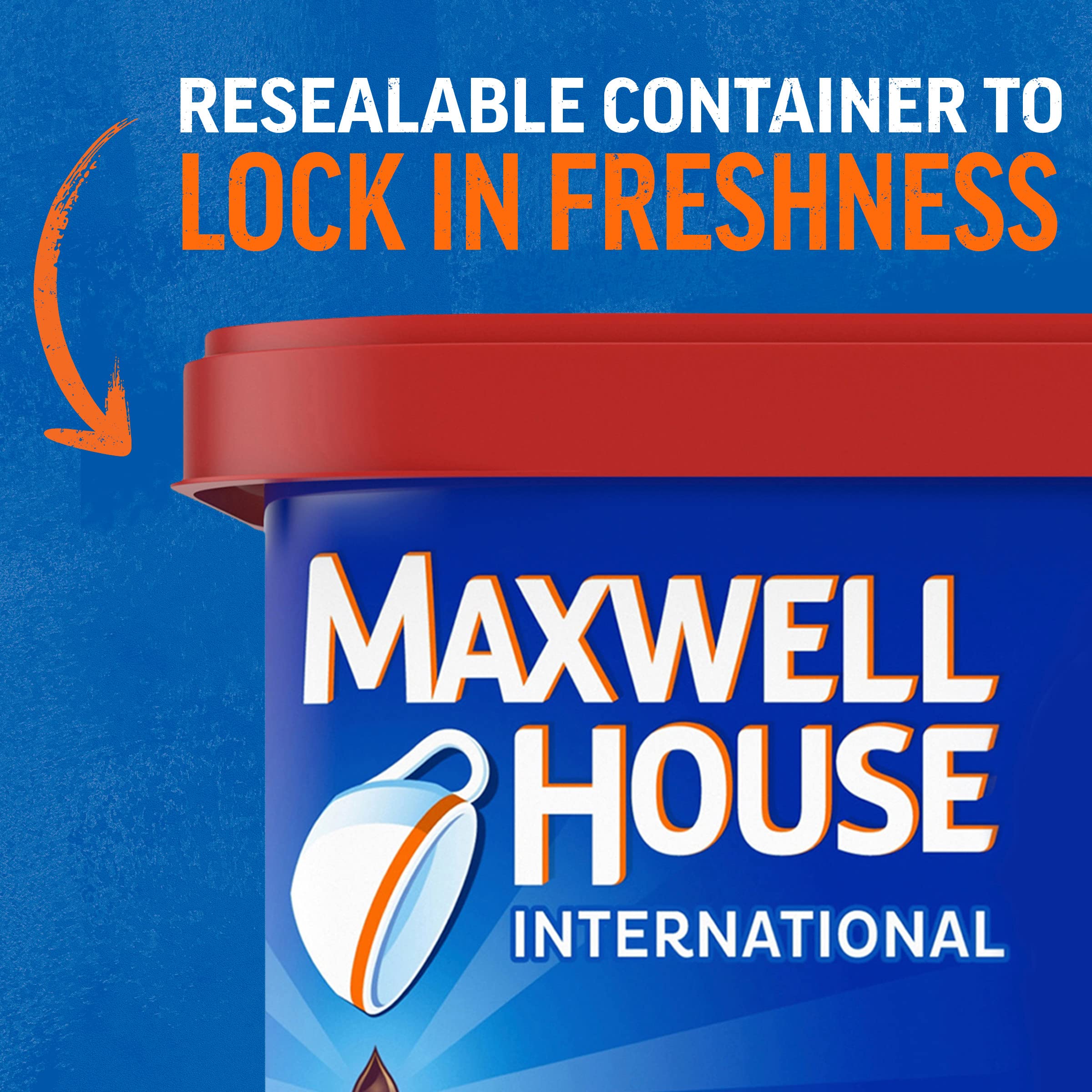 Maxwell House International French Vanilla Café-Style dark roast Instant Coffee Beverage Mix (4 ct Pack, 8.4 oz Canisters)