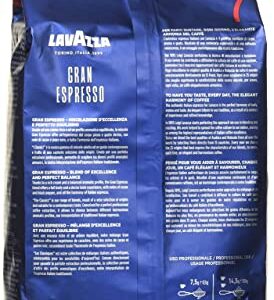 Lavazza Grand Espresso Whole Bean Coffee, 2.2-lbs (Pack of 2)