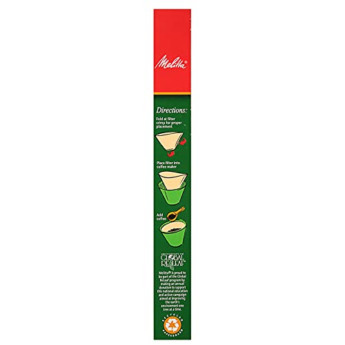 Melitta Cone Coffee Filters with Measure Markings No. 4 White 40 Count Pack of 2 (80 Filters Total)