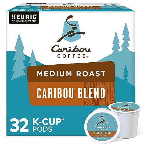 Caribou Coffee Caribou Blend, Keurig Single-Serve K-Cup Pods, Medium Roast Coffee, 32 Count