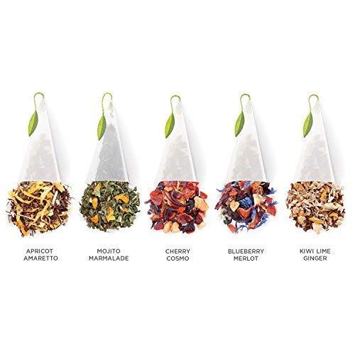 Tea Forte Presentation Box Tea Sampler Gift Set, 20 Assorted Variety Handcrafted Pyramid Tea Infuser Bags (Herbal Retreat)