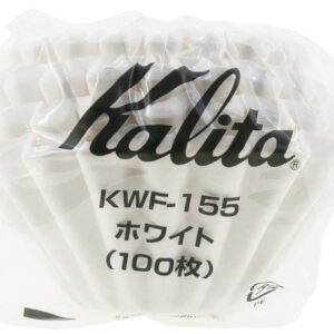 Kalita Wave Series KWF-155#22213 Coffee Filters, White, For 1-2 People, 100 Sheets