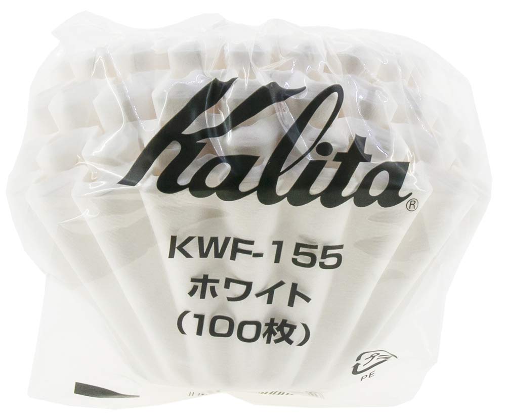 Kalita Wave Series KWF-155#22213 Coffee Filters, White, For 1-2 People, 100 Sheets