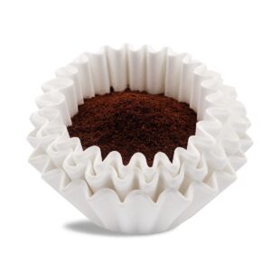 coffee filters 8-12 cup, 7.875 inch x 3.25 inch, 100 count basket coffee filters, white disposable 8 to 12 cup coffee filter paper