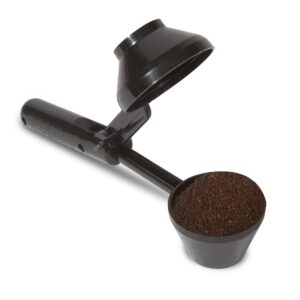 perfect pod ez-scoop coffee scooper & funnel for reusable k cup refillable coffee pods, 2 tablespoon capacity