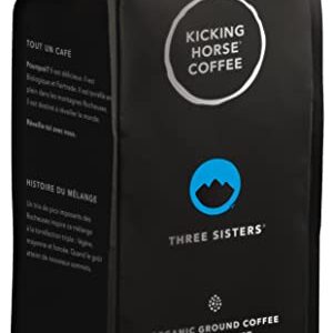 Three Sisters, Kicking Horse Coffee, Medium Roast, Ground, 10 oz - Certified Organic, Fairtrade, Kosher Coffee