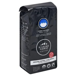 Three Sisters, Kicking Horse Coffee, Medium Roast, Ground, 10 oz - Certified Organic, Fairtrade, Kosher Coffee