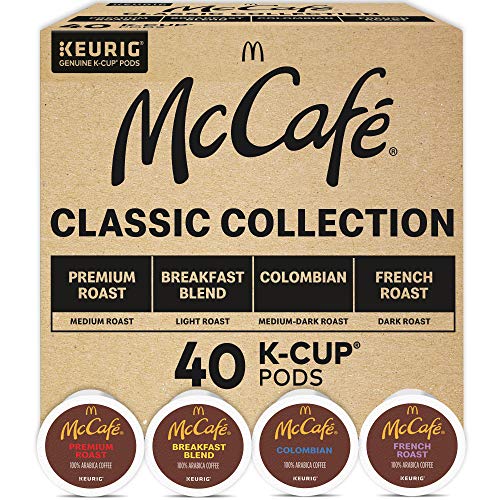 McCafe Classic Collection, Single-Serve Coffee K-Cup Pods, Classic Collection Variety Pack, 40 Count