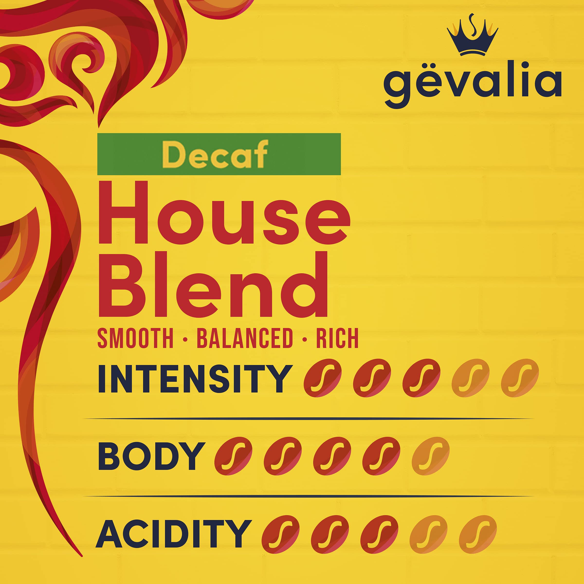 Gevalia Decaf House Blend Medium Roast Ground Coffee (20 oz Bag)