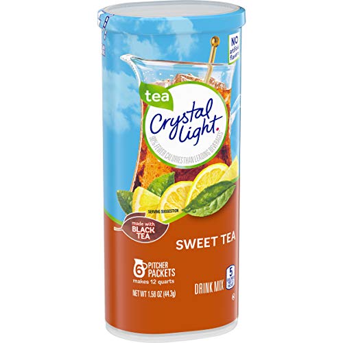 Crystal Light Sweet Tea Drink Mix, 1 count (Pack of 2) (contains 6 pitcher packets each)