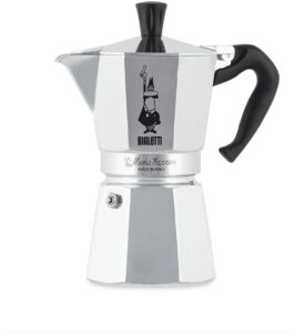 bialetti - moka espress: iconic stovetop espresso maker, makes real italian coffee, moka pot 6 cups (6 oz), aluminium, silver