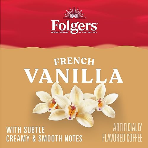 Folgers French Vanilla Flavored Coffee, 72 Keurig K-Cup Pods (Packaging May Vary)