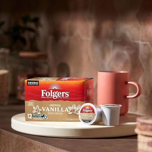 Folgers French Vanilla Flavored Coffee, 72 Keurig K-Cup Pods (Packaging May Vary)