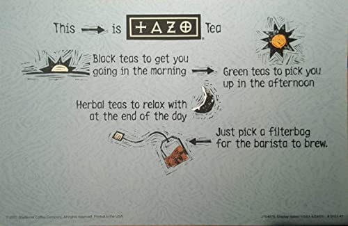 Tazo Tea Bags Sampler Variety Gift Box with By The Cup Honey Sticks, 10 Different Flavors, 20 Count