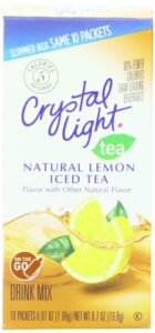 crystal light sugar-free lemon iced tea on-the-go powdered drink mix 120 count