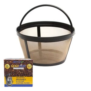 GOLDTONE Reusable 8-12 Cup Basket Coffee Filter fits Black and Decker Makers and Brewers, Replaces your Paper Coffee Filters, BPA-Free